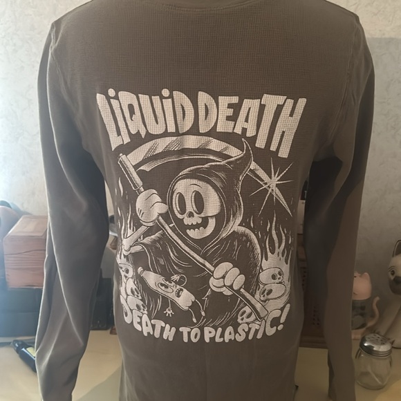 Liquid Death | Shirts | 3 For 3 Liquid Death Thermal With Grim Reaper ...